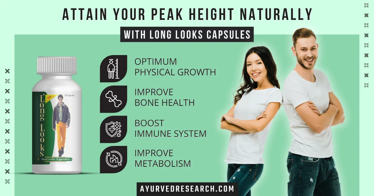 Long Looks Capsules, Height Growth Pills to Grow Taller